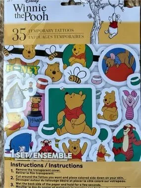 Disney | Party Supplies | Disney Winnie The Pooh Temporary Tattoos ...
